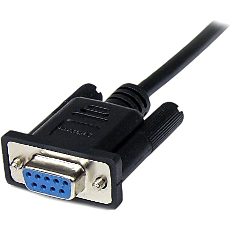 StarTech.com 1m Black DB9 RS232 Serial Null Modem Cable FM 1m DB9 Null ...