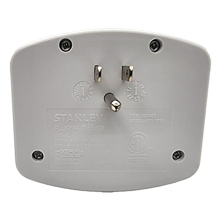 Stanley PlugMax 30407 3 AC Outlet And 2 USB Plug Wall Tap White ...