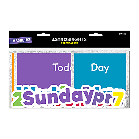 Astrobrights 23 Piece Calendar Kit Pre K to Grade 5 Multicolor - Office ...