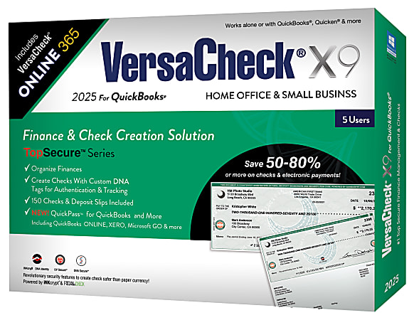 VersaCheck X9 For QuickBooks VersaCheck ONLINE Gold Bundle 2025 For 5 ...