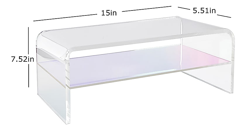 Realspace Opaline Acrylic Monitor Stand 7 12 H x 15 W x 5 12 D ...