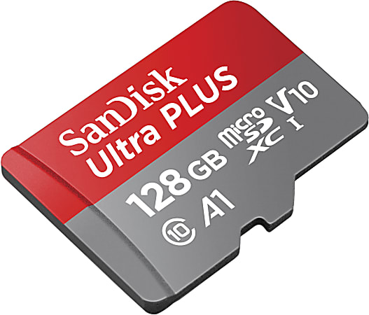 SanDisk Ultra PLUS microSD Memory Card 128GB - Office Depot