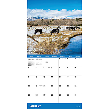 2026 TF Publishing Scenic Nature Monthly Wall Calendar 12 x 12 Ranch ...