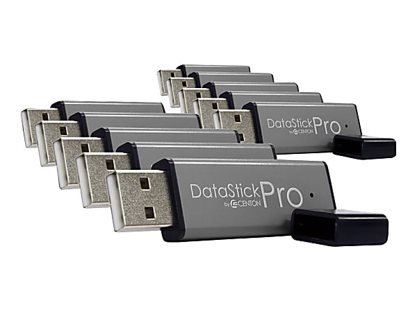 Centon DataStick Pro USB 2.0 Flash Drives 2GB Gray Pack Of 10 Drives ...