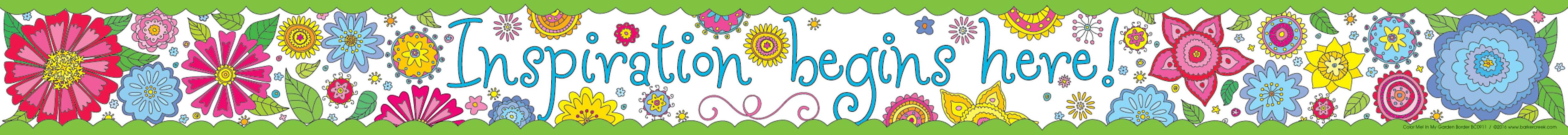 Barker Creek Double Sided Straight Edge Border Strips 3 x 35 Color Me ...