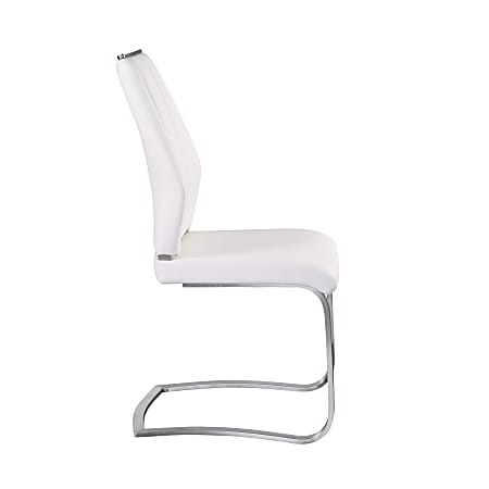 Eurostyle Lexington Side Chairs WhiteBrushed Steel Set Of 2 Chairs ...
