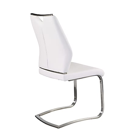 Eurostyle Lexington Side Chairs WhiteBrushed Steel Set Of 2 Chairs ...