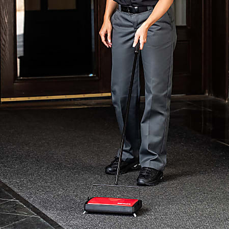 Sanitaire SC200A Commercial Manual Sweeper RedBlack - Office Depot