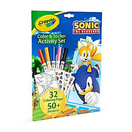 Crayola Sonic Color and Sticker Activity Set with Pipsqueak Markers ...