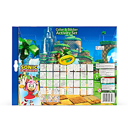 Crayola Sonic Color and Sticker Activity Set with Pipsqueak Markers ...