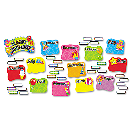 TREND Happy Birthday Mini Bulletin Board Set Set Of 47 - Office Depot