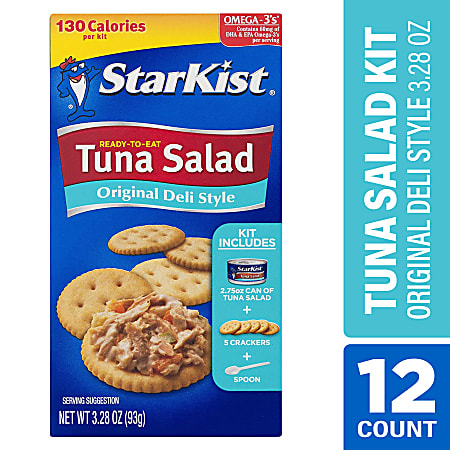 Starkist Original Deli Style Tuna Salad Kit 3.28 Oz Pack Of 12 Kits ...