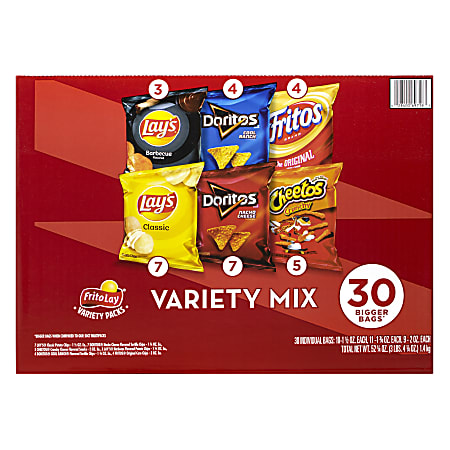Frito Lay Variety Big Grab Bag Bag Of 30 Bags - ODP Business Solutions