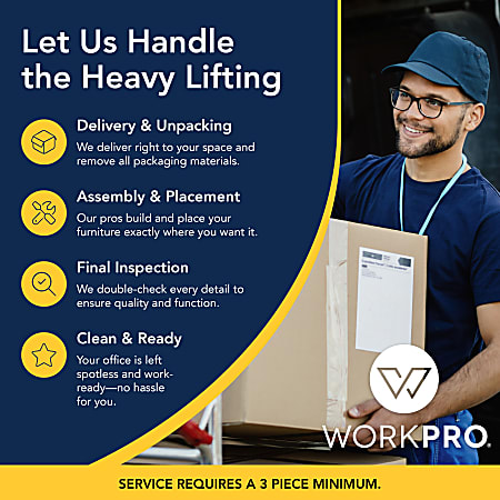 WorkPro Motiva 72 W Modern Office Desk With Metal Legs Modern Hickory ...