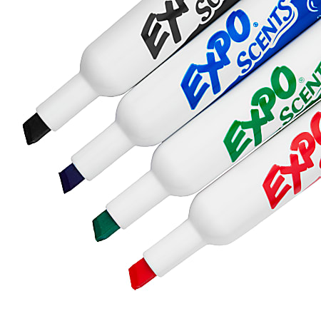 EXPO Scents Dry Erase Markers Chisel Tip Assorted Pack Of 4 - Office Depot