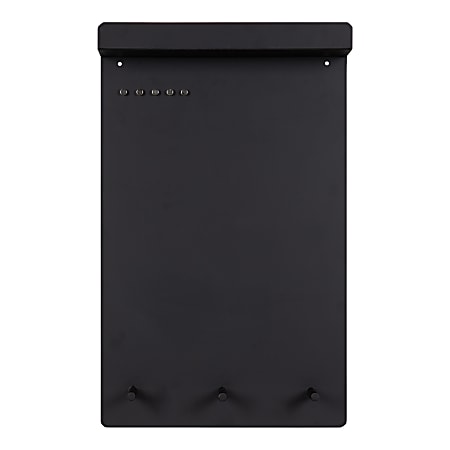Kate and Laurel Mezzo Magnetic Wall Organizer With Hooks 15 x 24 Black ...