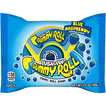 Bazooka Push Pop Gummy Rolls 1.4 Oz Box Of 8 Rolls Office Depot