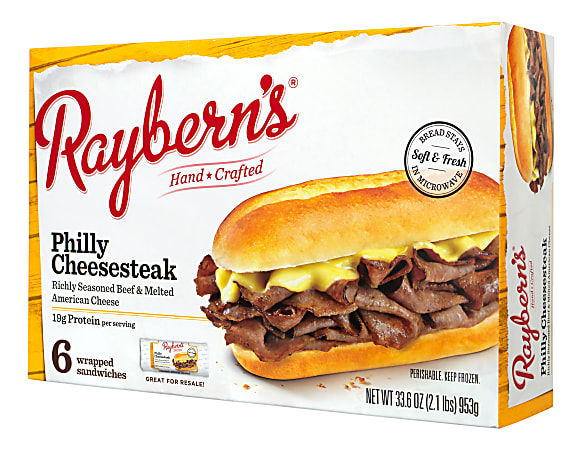 Rayberns New York Deli Style Philly Cheesesteaks 33.6 Oz Box Of 6 ...