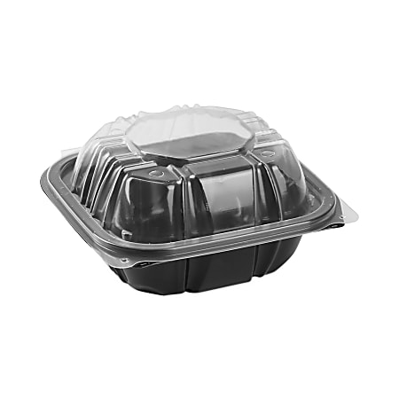 Pactiv Evergreen EarthChoice Vented Dual Color Microwavable Hinged Lid Containers 1 Compartment ...