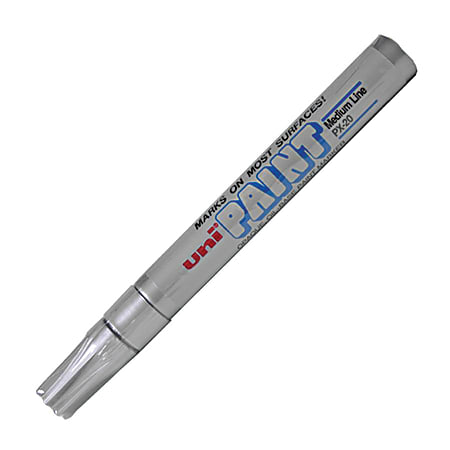 Uni Paint Marker Bullet Point Silver - Office Depot