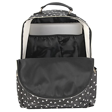 Jessica Simpson Backpack With 16 Laptop Sleeve Black Heart - Office Depot