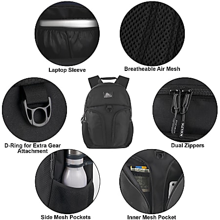 Kelty Multi Pocket Tech Backpack With 17 Laptop Sleeve Black - Office Depot