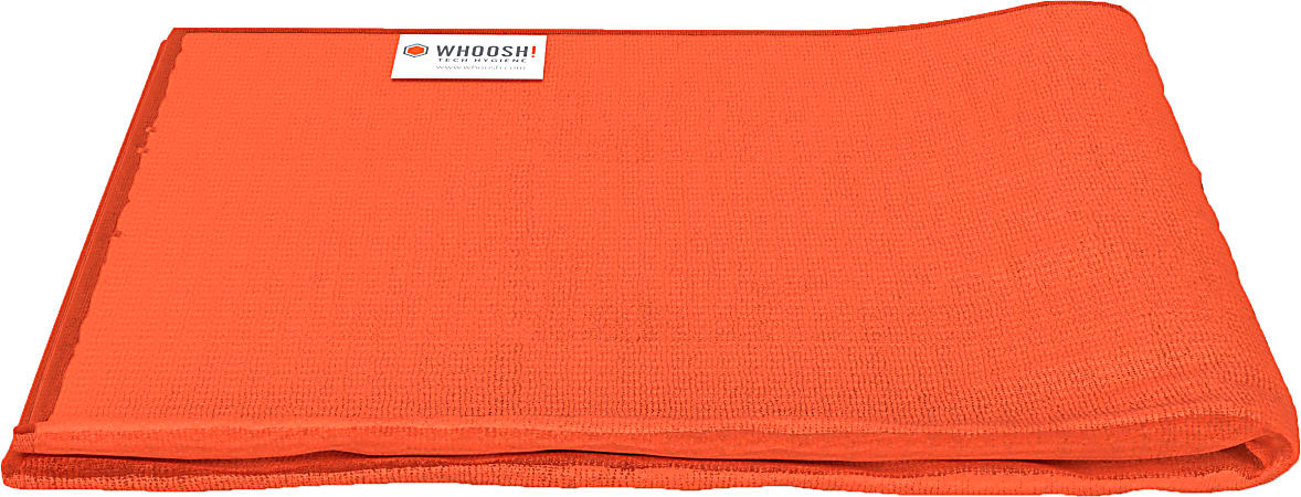 WHOOSH Ultra Premium Microfiber Cloths 14 x 14 Orange Pack Of 3 Cloths ...