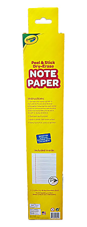 Crayola Peel Stick Dry Erase Decal Note Paper 17 12 x 23 12 - Office Depot