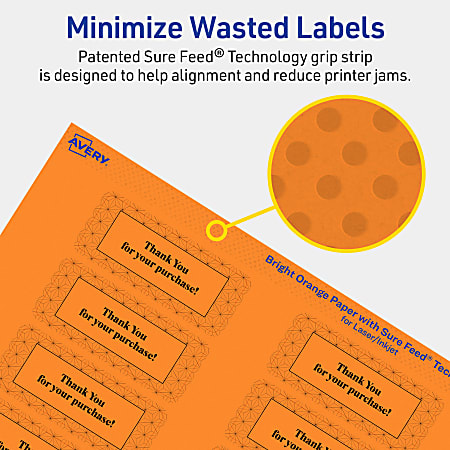 Avery Print To The Edge Labels With Sure Feed Technology And Easy Peel ...