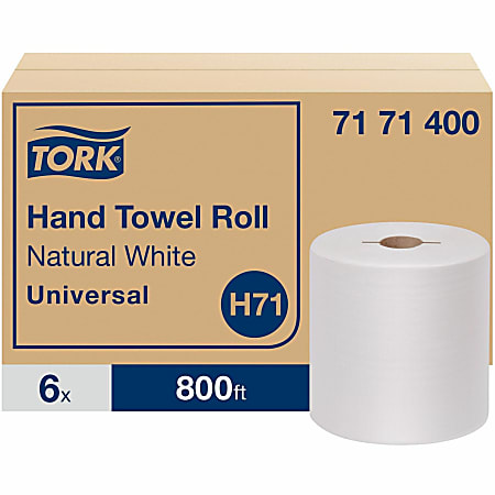 Tork H71 Universal Hand Towel Rolls 1 Ply 7 12 in x 800 ft Natural ...
