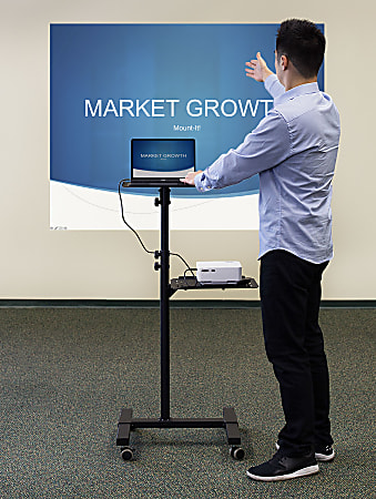Mount It MI 7943 Mobile Projector Standing Desk 33 12 H x 15 12 W x 4 ...