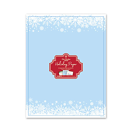 Geo Studios Holiday Themed Letterhead Paper 8 12 x 11 34 Blue Snowfall ...