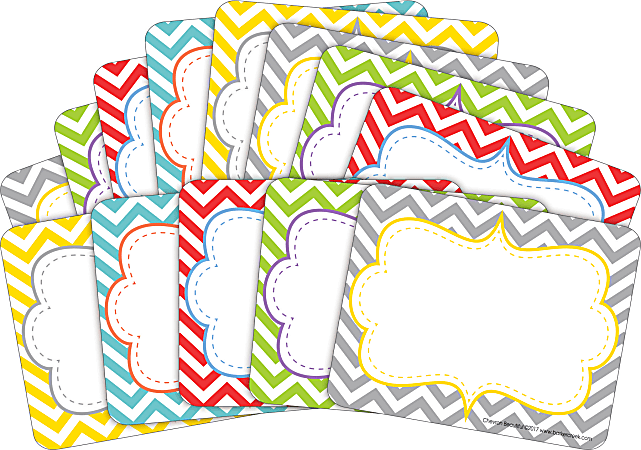Barker Creek Name PlateName Tag Set Chevron Beautiful - Office Depot