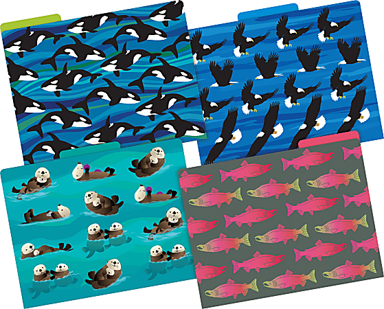 Barker Creek File Folders Letter Size Ocean Animals Design Pack Of 12 ...