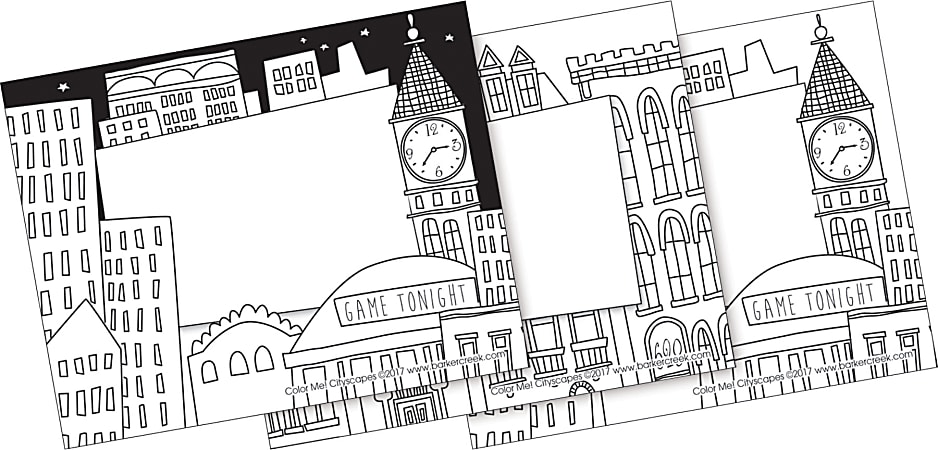 Barker Creek Name Tags 2 andfrac34 x 3 andfrac12 Color Cityscape 45 ...