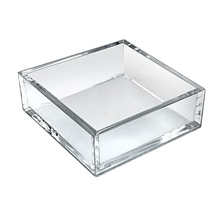 Azar Displays Deluxe Square Trays 2 H x 5 78 W x 5 78 D Clear Pack Of 4 ...