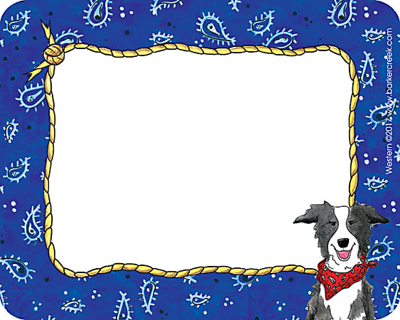 Barker Creek Name Tags 2 andfrac34 x 3 andfrac12 Western 45 Name Tags ...