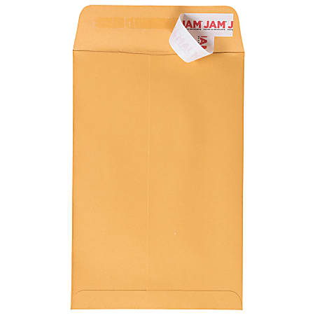JAM Paper Open End Envelopes 6 x 9 Peel Seal Brown Pack Of 50 Envelopes ...