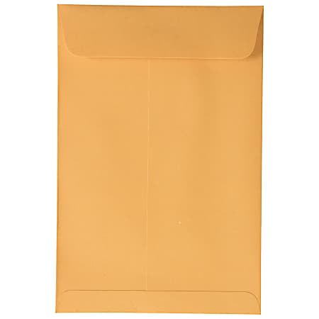 JAM Paper Open End Envelopes 6 x 9 Peel Seal Brown Pack Of 50 Envelopes ...