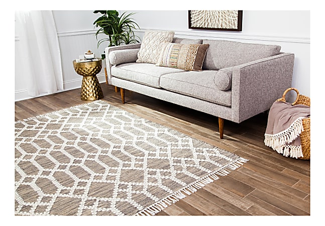 Anji Mountain Raani Jute And Wool Rug 8 x 10 BrownIvory - Office Depot