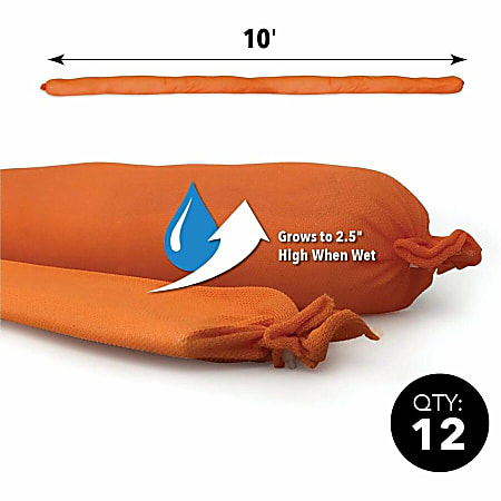 Quick Dam Water Dams 2.5 H Orange 12 Carton - Office Depot