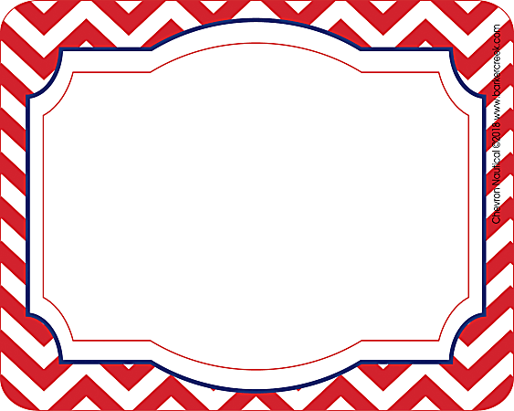Barker Creek Name Tags 2 andfrac34 x 3 andfrac12 Nautical Chevron 45 ...