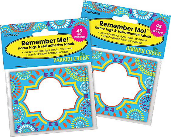 Barker Creek Name Tags 2 andfrac34 x 3 andfrac12 Moroccan 45 Name Tags ...