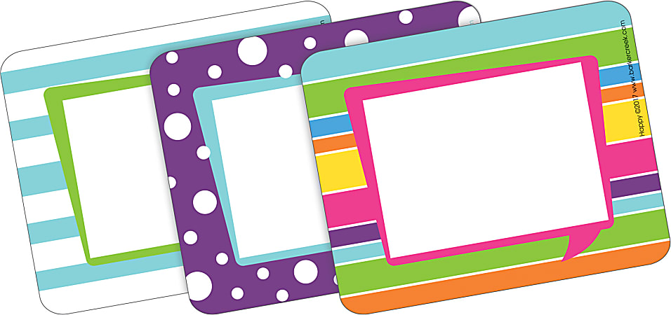 Barker Creek Name Tags 2 andfrac34 x 3 andfrac12 Happy 45 Name Tags Per ...