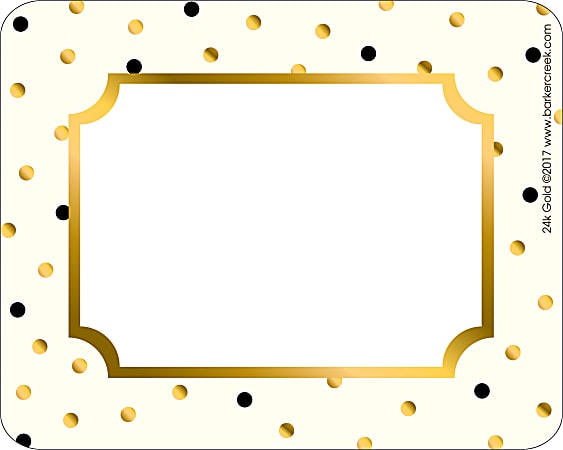 Barker Creek Name Tags 2 andfrac34 x 3 andfrac12 Gold 45 Name Tags Per ...