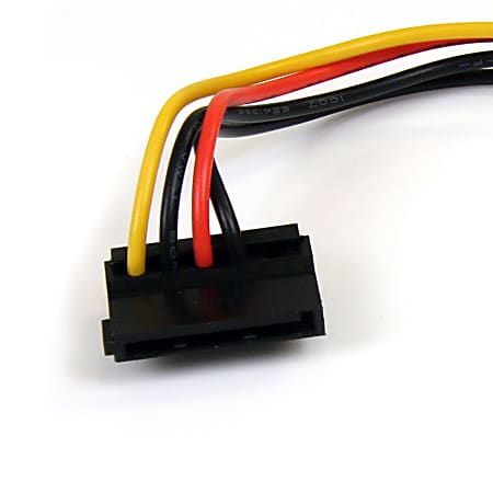 StarTech.com 6in 4 Pin Molex to Right Angle SATA Power Cable Adapter ...