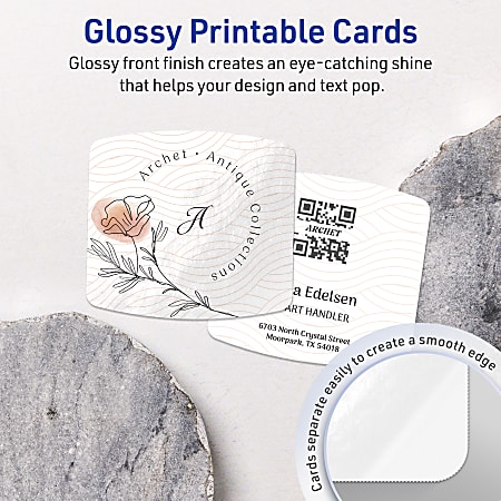 Avery Print To The Edge Business Cards With Sure Feed Technology 2 x2 ...