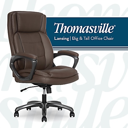 Thomasville Lansing Ergonomic High Back Faux Leather Big Tall Executive ...