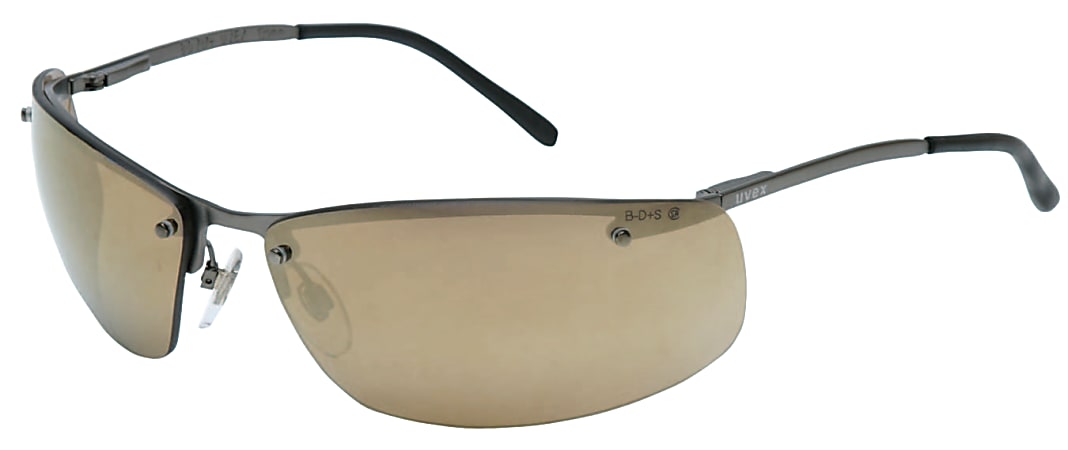 Slate Eyewear Gold Mirror Lens Polycarbonate HC Matte Gunmetal Frame ...