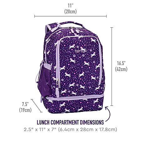 Bentgo Kids Prints 2 in 1 Backpack Lunch Bag Unicorn - Office Depot